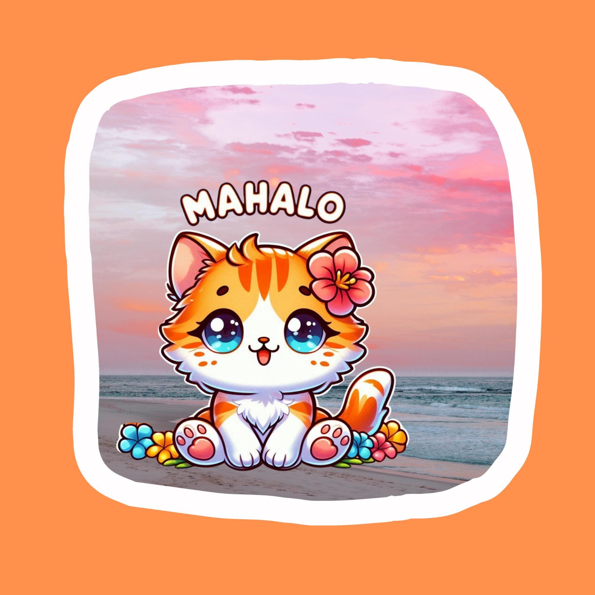 Mahalo Cat Stickers - Etsy