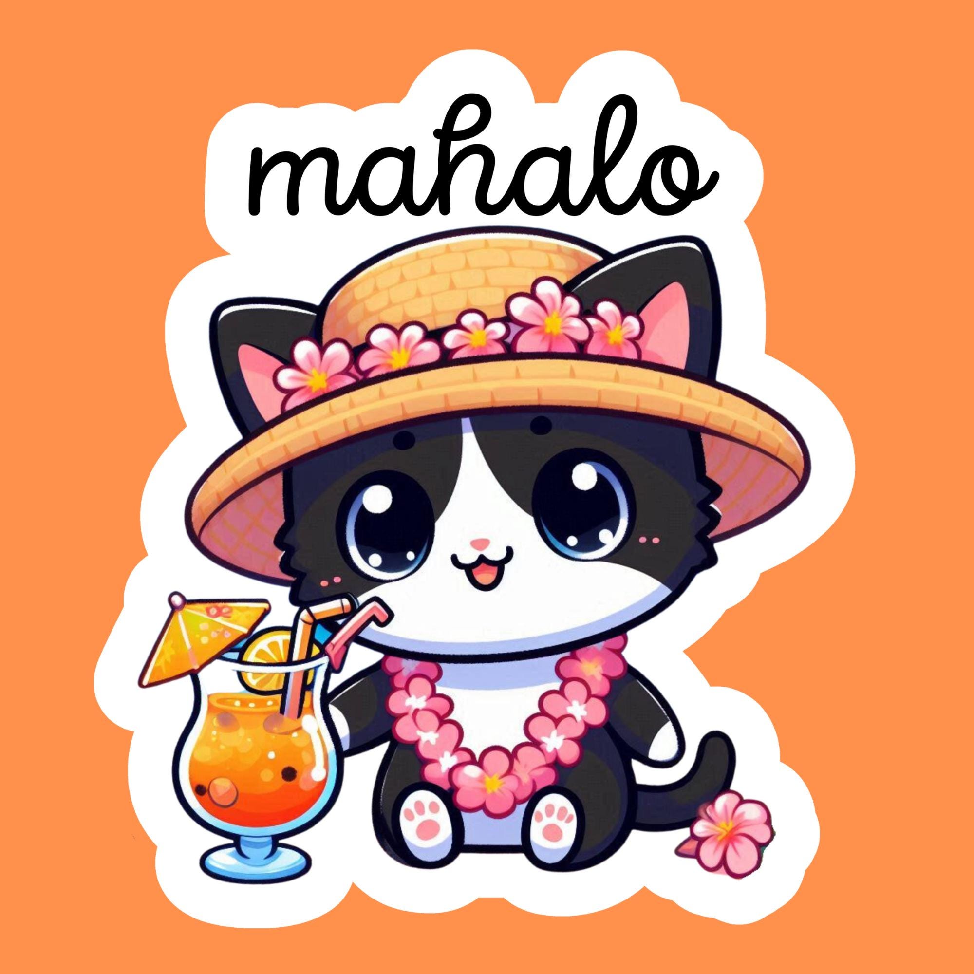 Mahalo Cat Stickers - Etsy