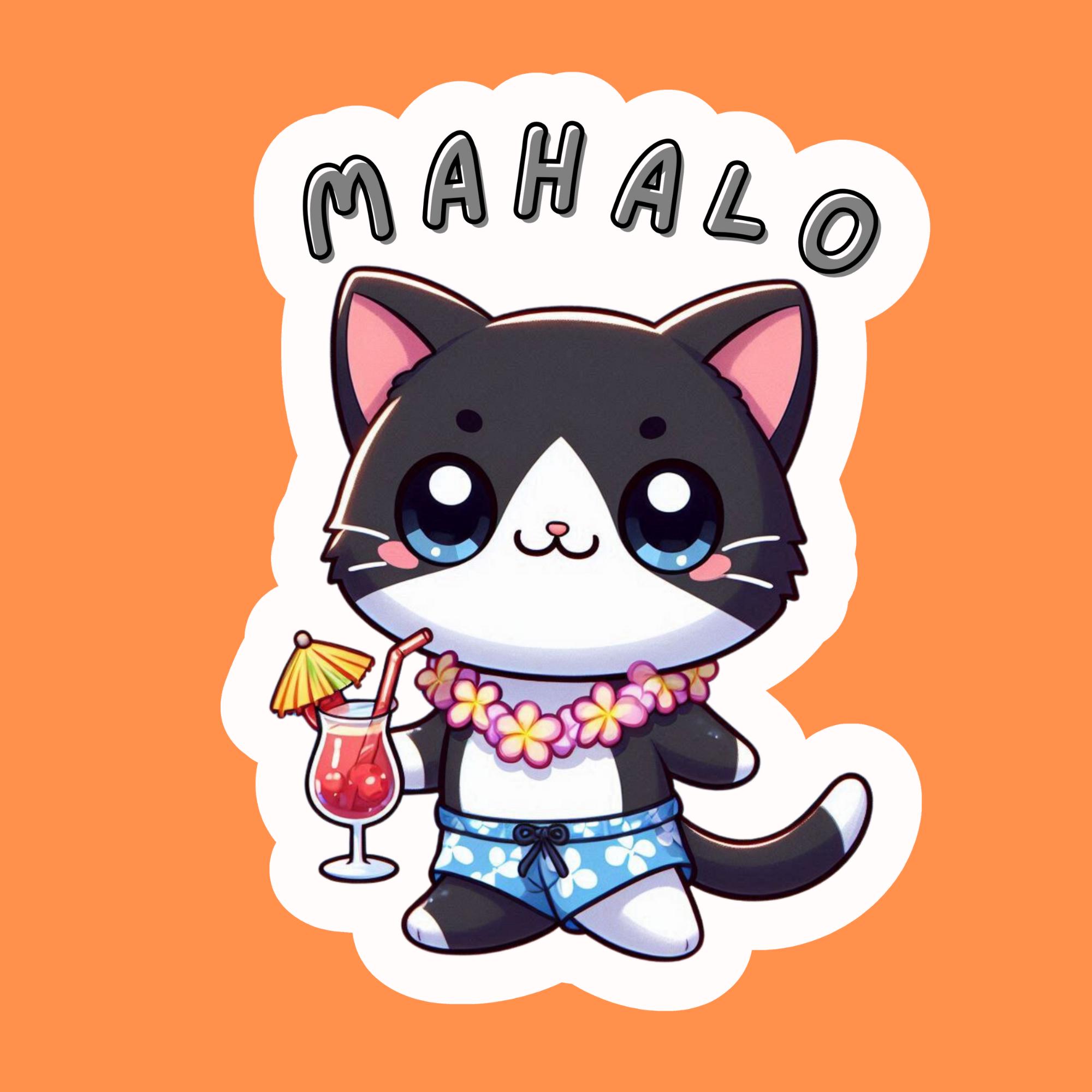 Mahalo Cat Stickers - Etsy