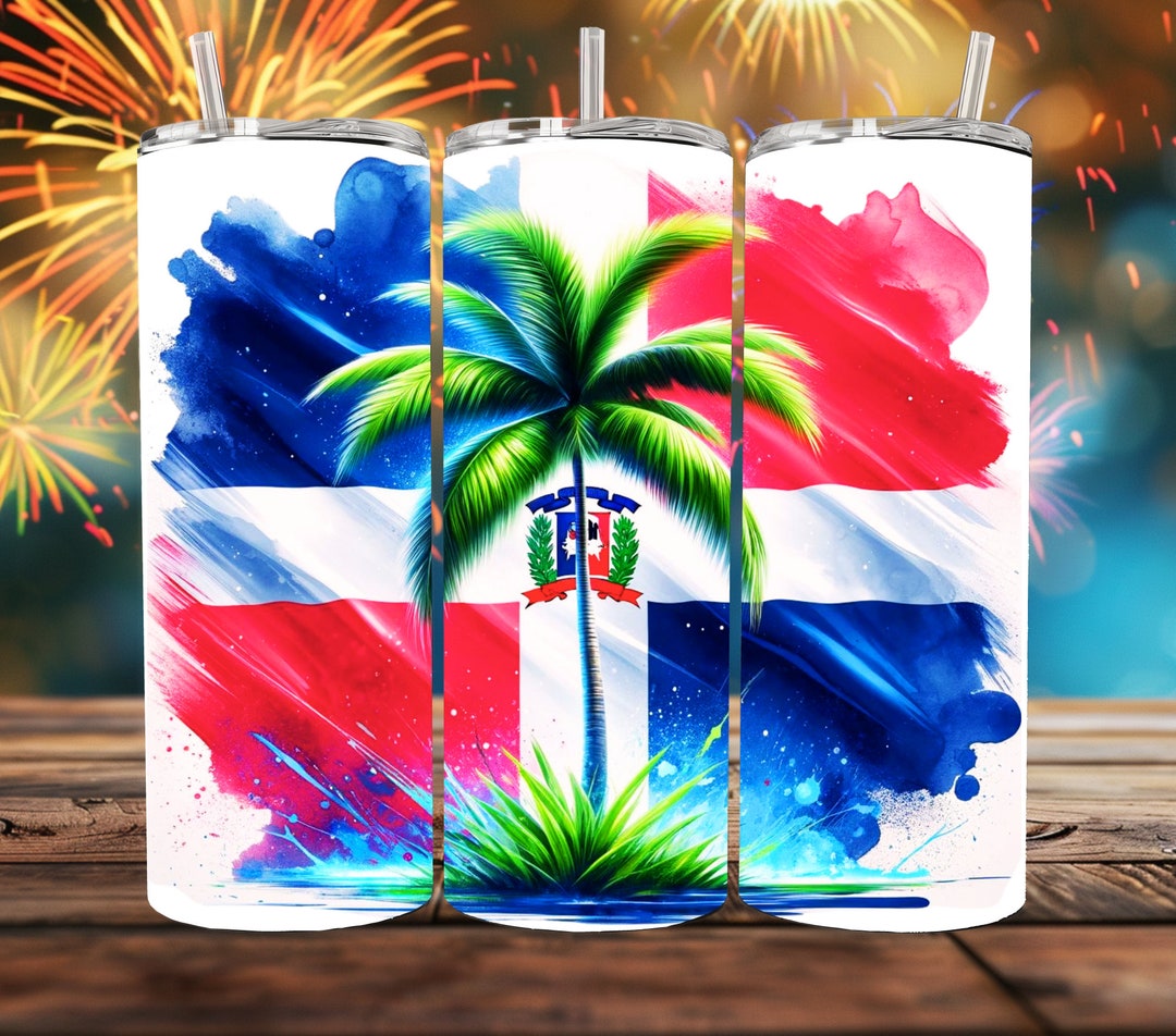 Dominican Republic Tumbler Wrap Svg, Dominican Png Dominican Flag ...
