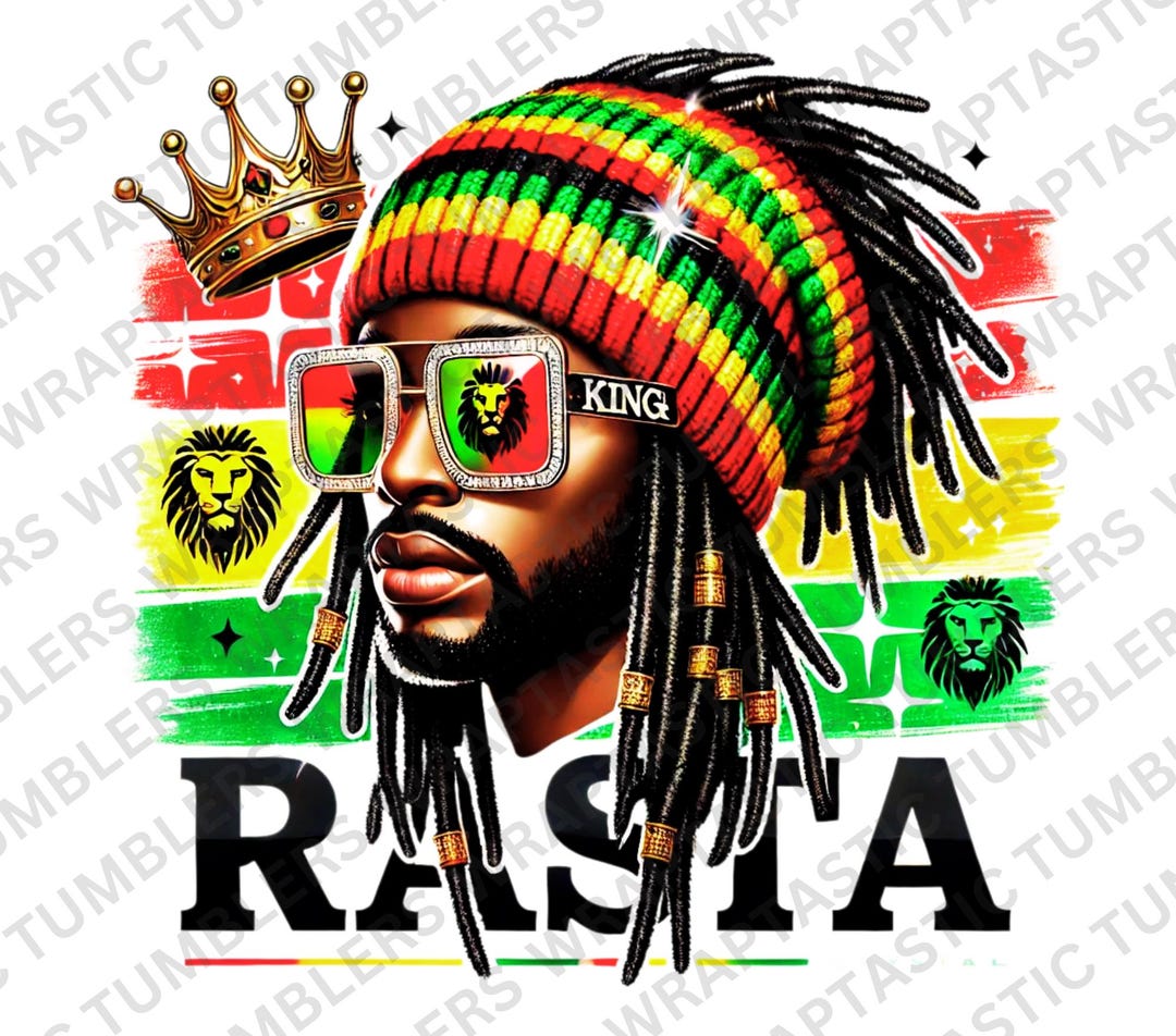 Rasta Man PNG: Reggae Dreadlocks, Tumbler Wrap (digital Download) - Etsy