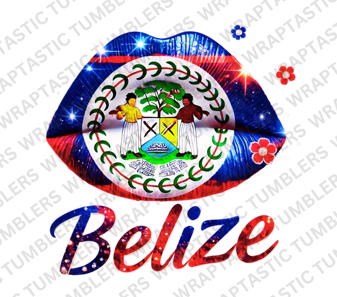 Belize Lips Flap Png Belizean Latina Woman Png , Coat of Arms Png 20oz Tumbler Wrap Afro Messy ...