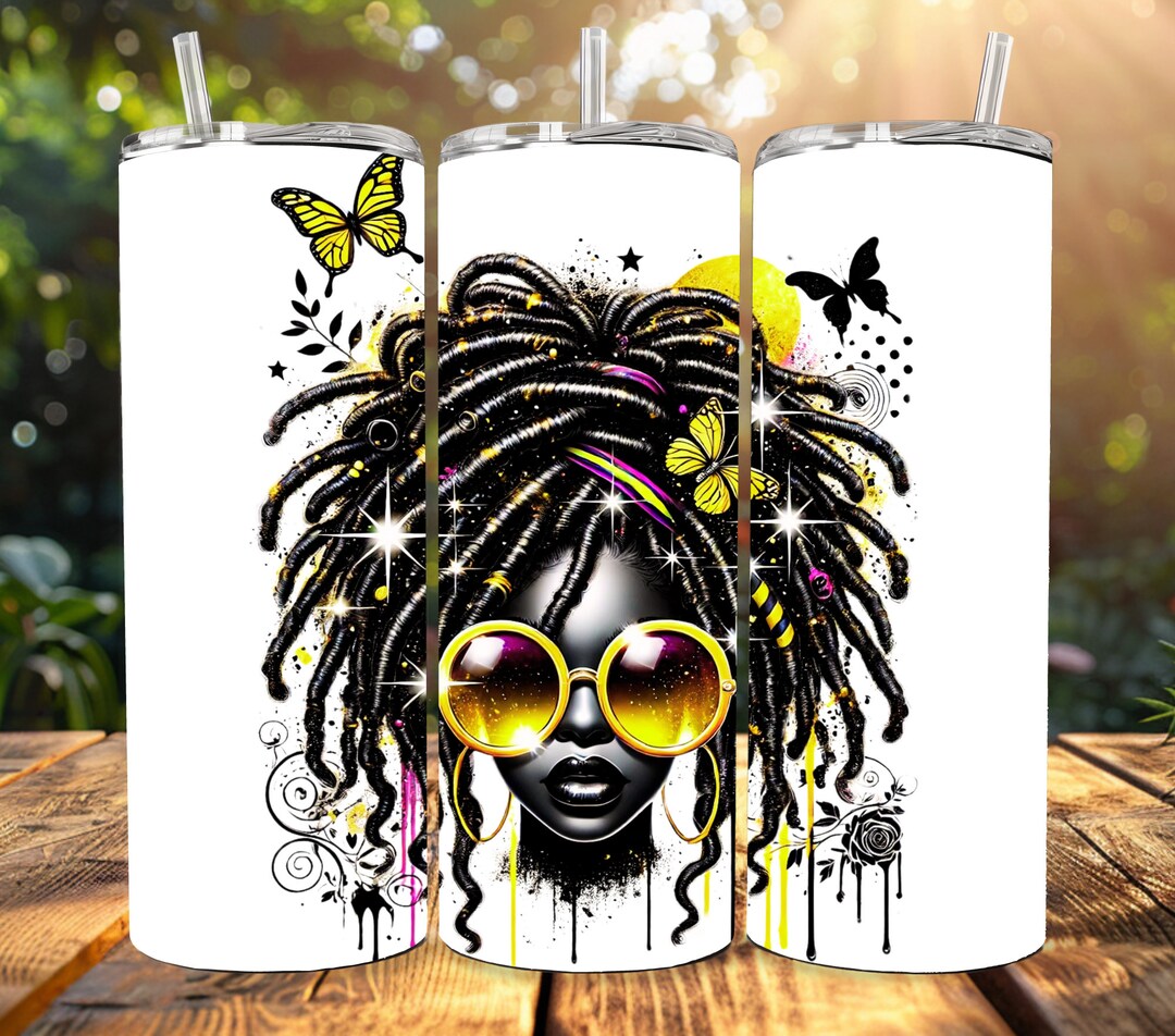 Lady With Locs Black Girl Loc'd Svg Black Woman, Dreadlocks Png Afro ...