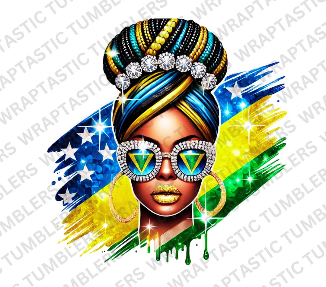 Saint Vincent Vincy Girl Tumbler Wrap Grenadines St Vincent Juneteenth ...
