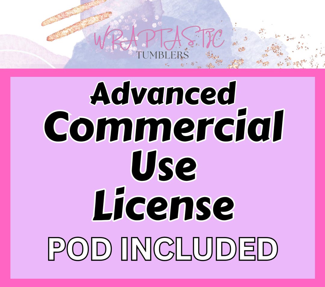 Commercial License - Advanced - 5 DESIGNS - POD Print on Demand ...