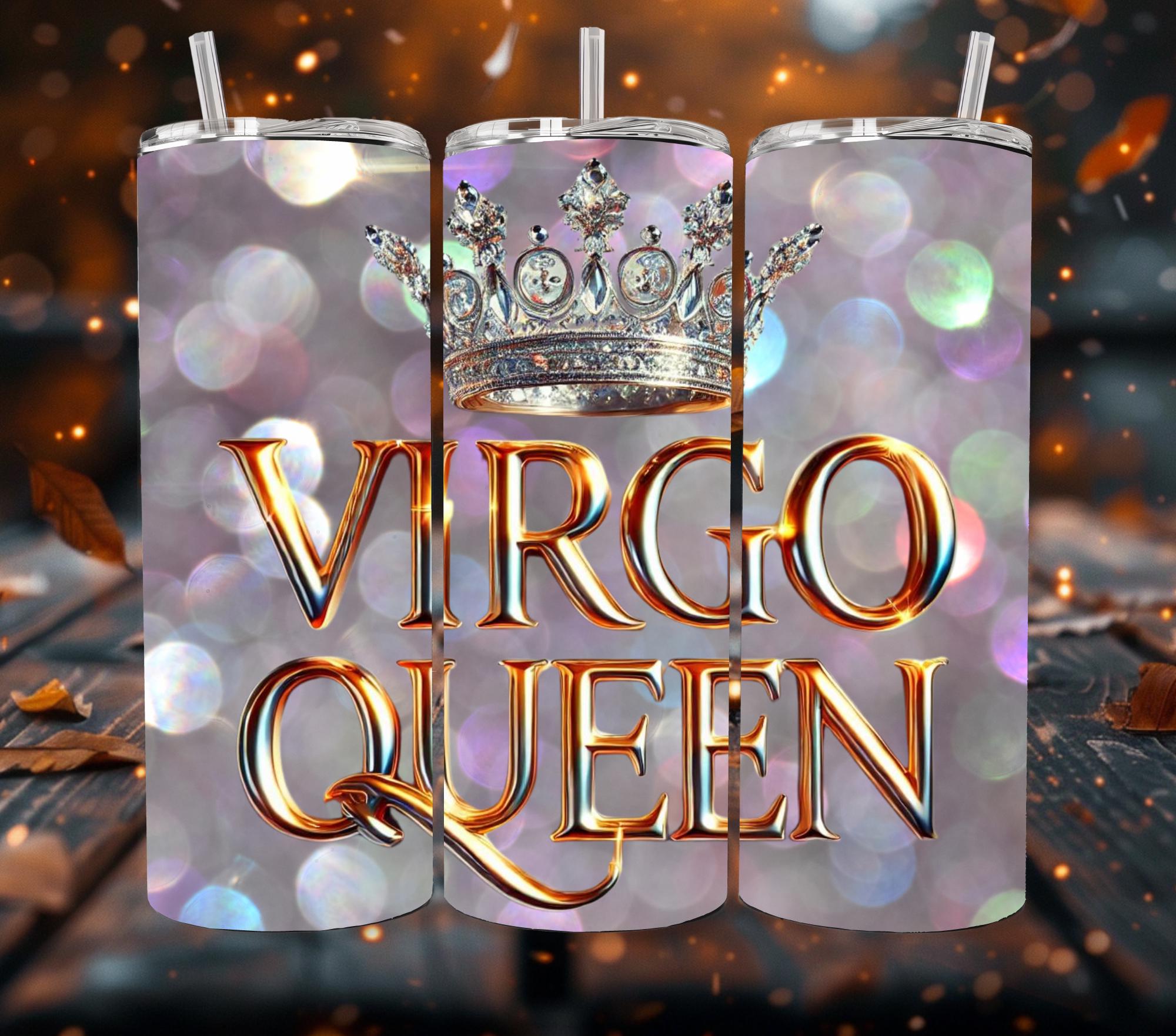 Virgo Birthday Queen Png Tumbler Wrap Pastel Virgo Png Zodiac Sign 20oz ...