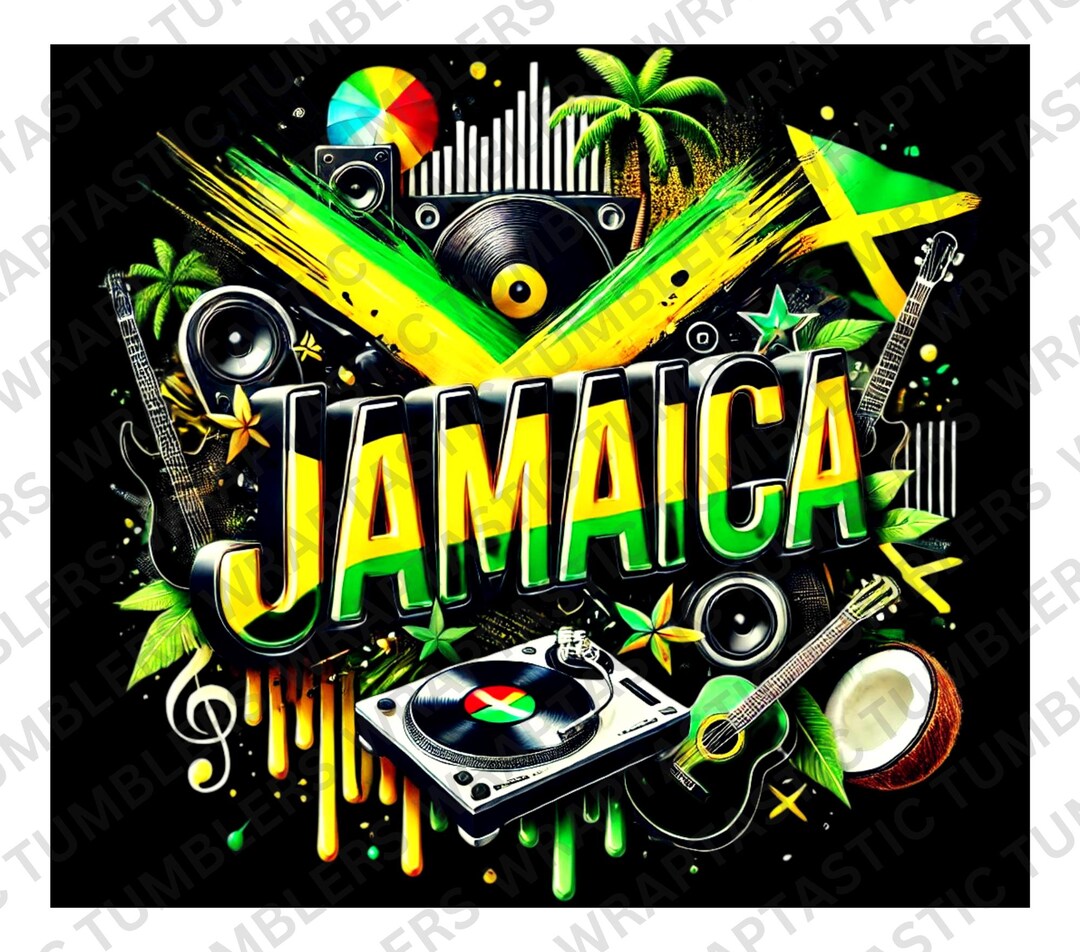 Rasta Man Tumbler Wrap: Jamaican Reggae Design (PNG Digital Download ...