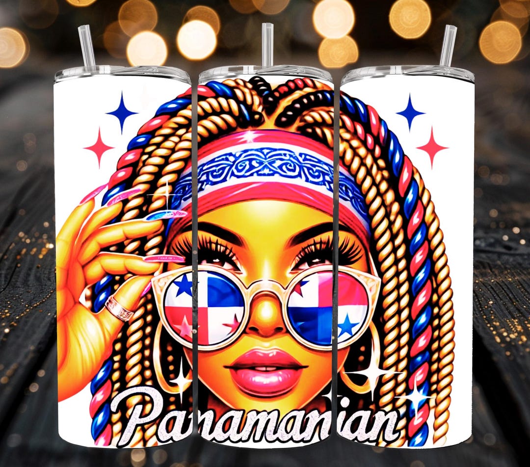Panama Panamanian Locs Latina Woman Tumbler Wrap Png, Latin Png, 20oz ...