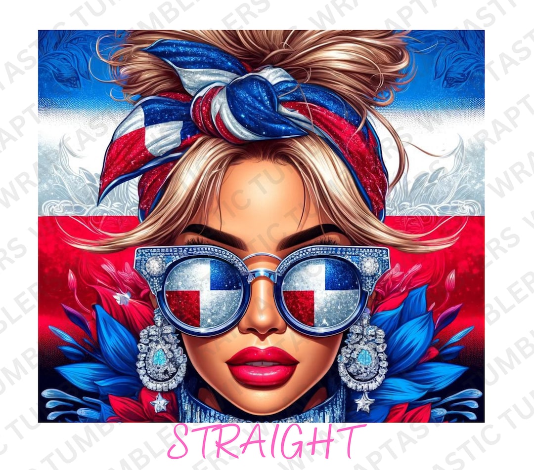 Dominican Tumbler Messy Bun 20oz Tumbler Wrap Svg, DR Flag, Dominicana ...