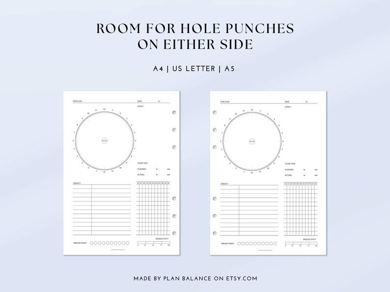 24 Hour Circular Study Planner, Pie Chart Daily Hourly Schedule, ADHD ...