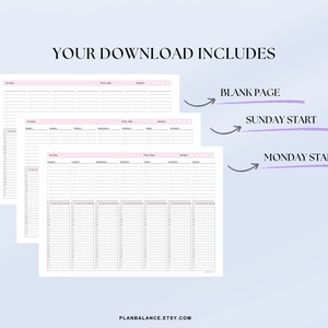 Weekly Study Tracker Printable Schedule, 10 Minute Time Block Planner ...