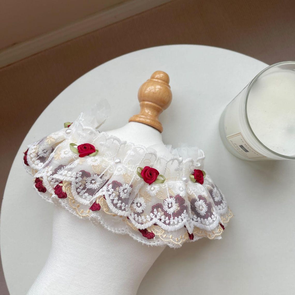 Handmade Rose and Lace Collar for Pet Cats and Dogs, Pet Party, Wedding ...