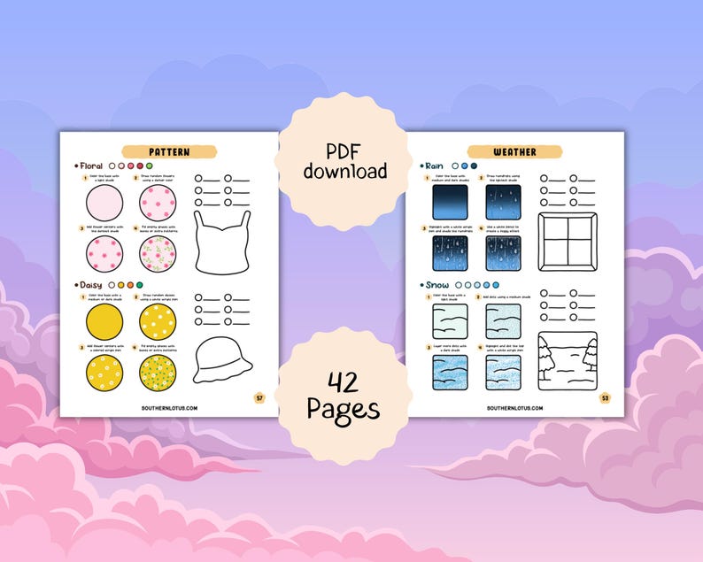 How to Draw Easy Patterns Coloring Pages: Cozy PDF Digital Download ...