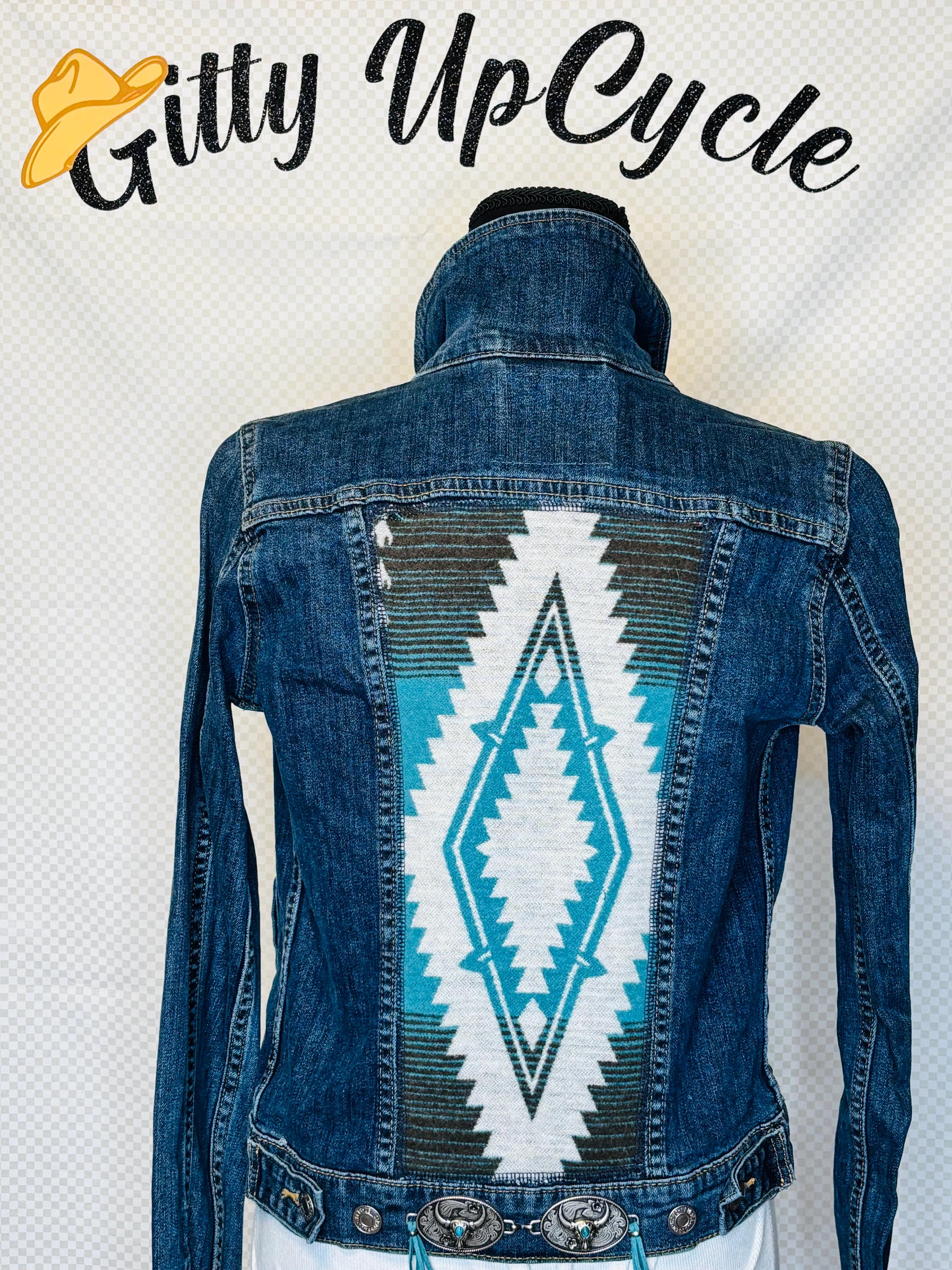 Rare Find-one of a Kind! Upcycled Western Levis Blue Denim Jacket ...