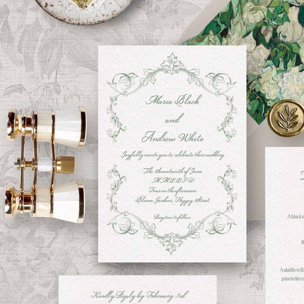 Baroque Invitation - Etsy