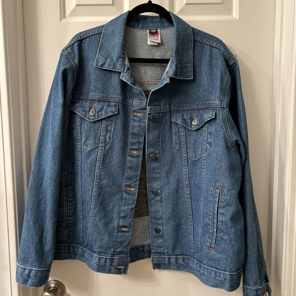 Vintage Made in USA Ford Mustang Jean Jacket XL. Made in the USA. 100% ...