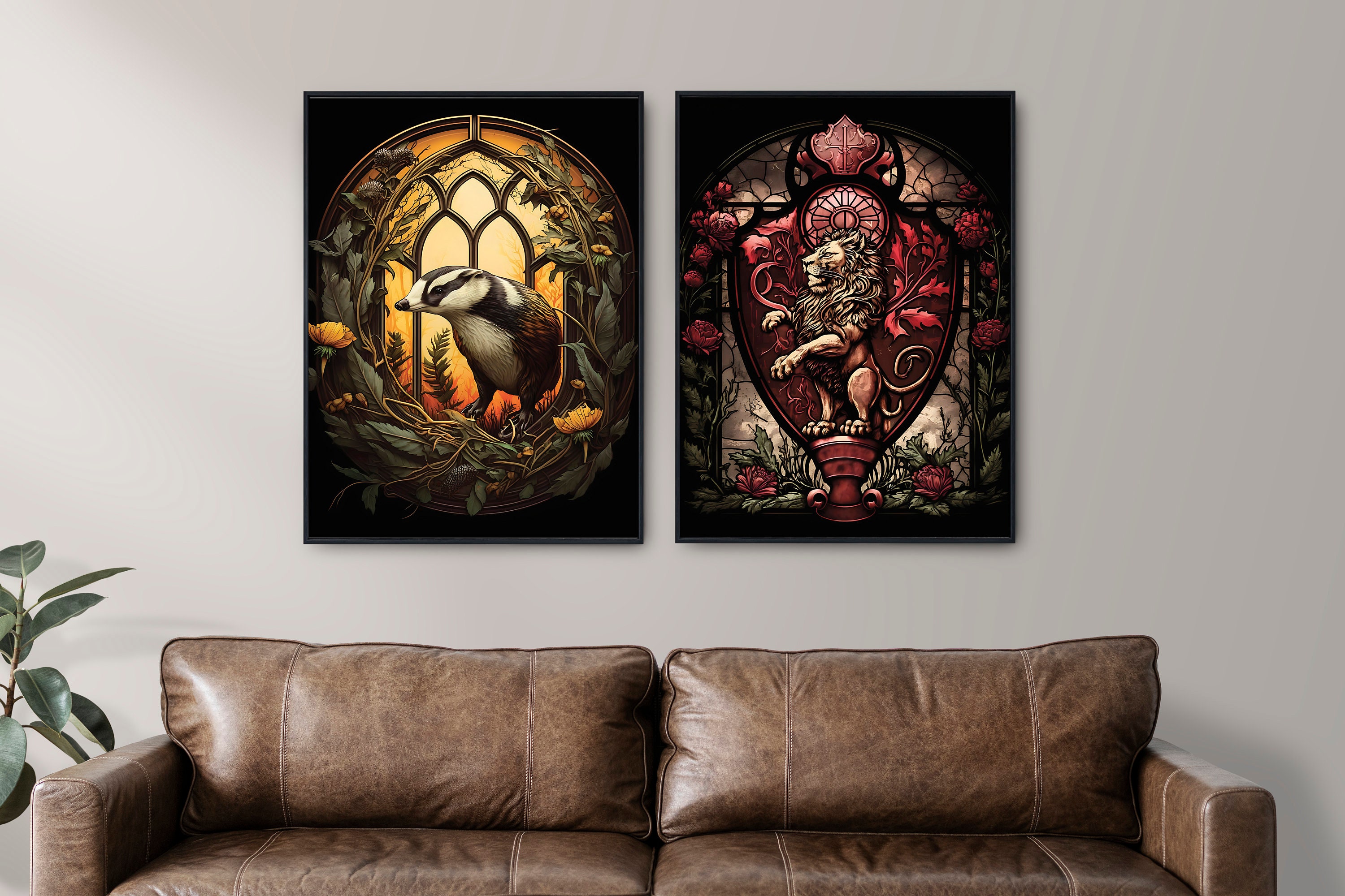 Set of 4 Printable House Posters, Magical Wizarding School Prints ...