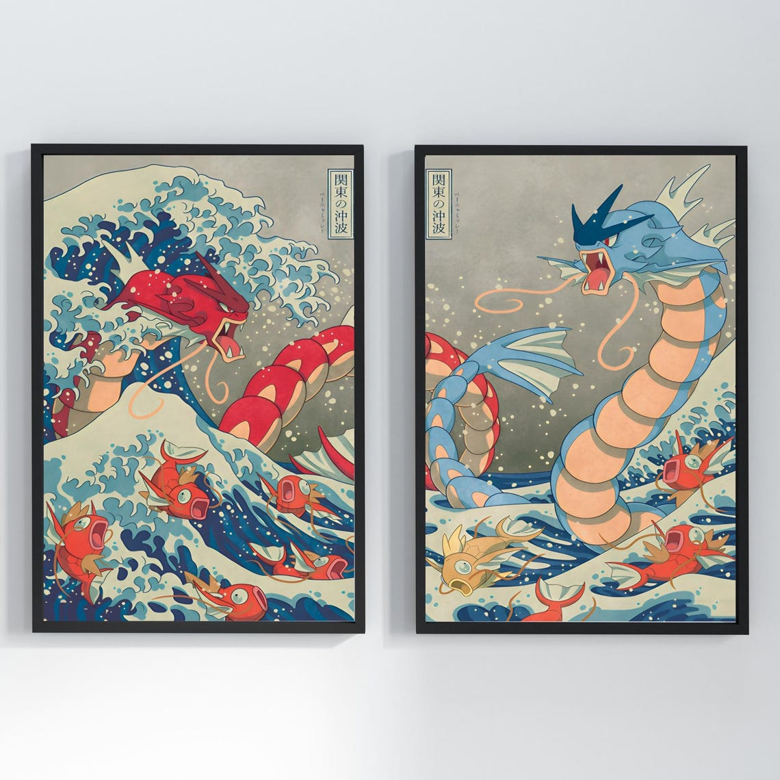 Set of 2 Pokemon Poster Printable PDF, Pokemon Wall Art Print, Pokemon ...