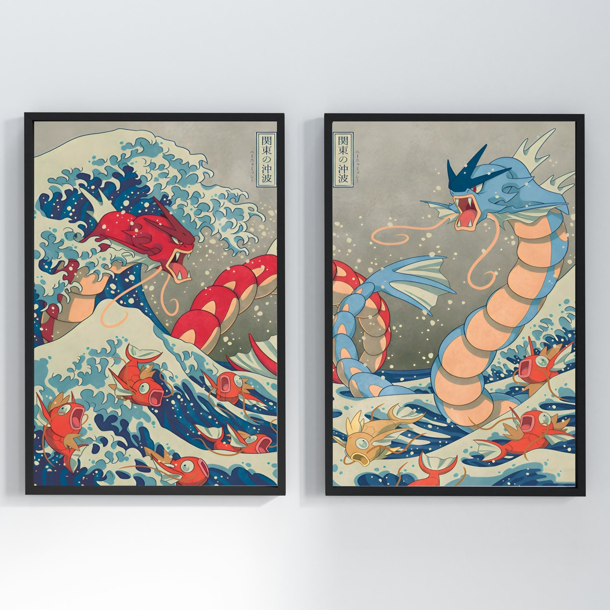 Set of 2 Pokemon Poster Printable PDF, Pokemon Wall Art Print, Pokemon ...