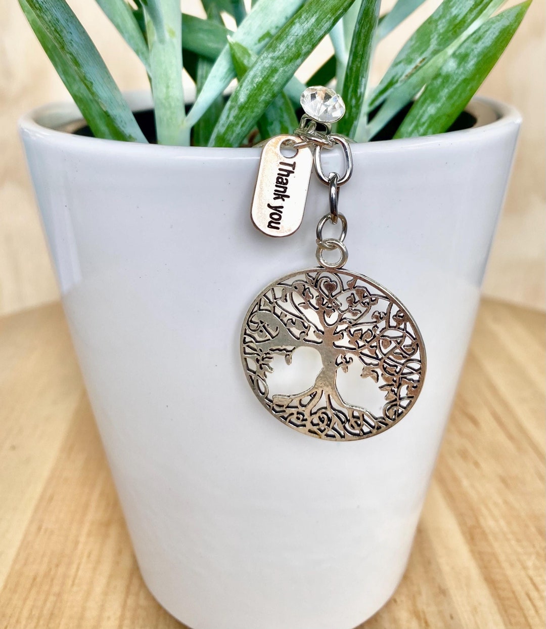 Tree of Life Thank You Key Chain Diamond Pin for Attaching to Gifts ...