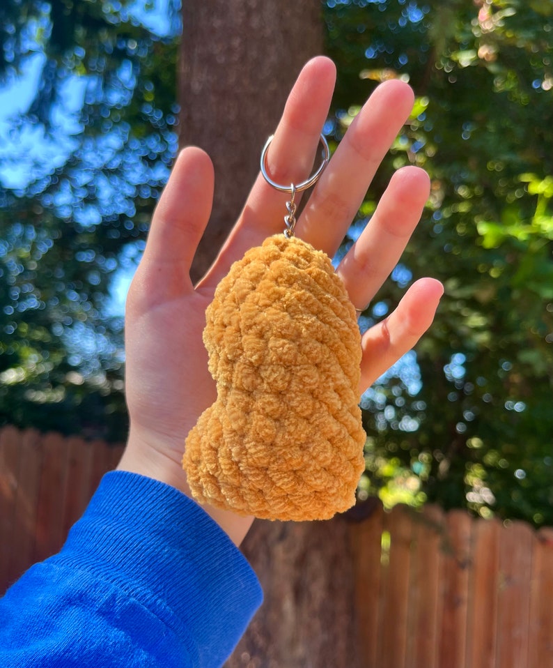 Crochet Chicken Nugget Handmade Plushie Keychain - Etsy