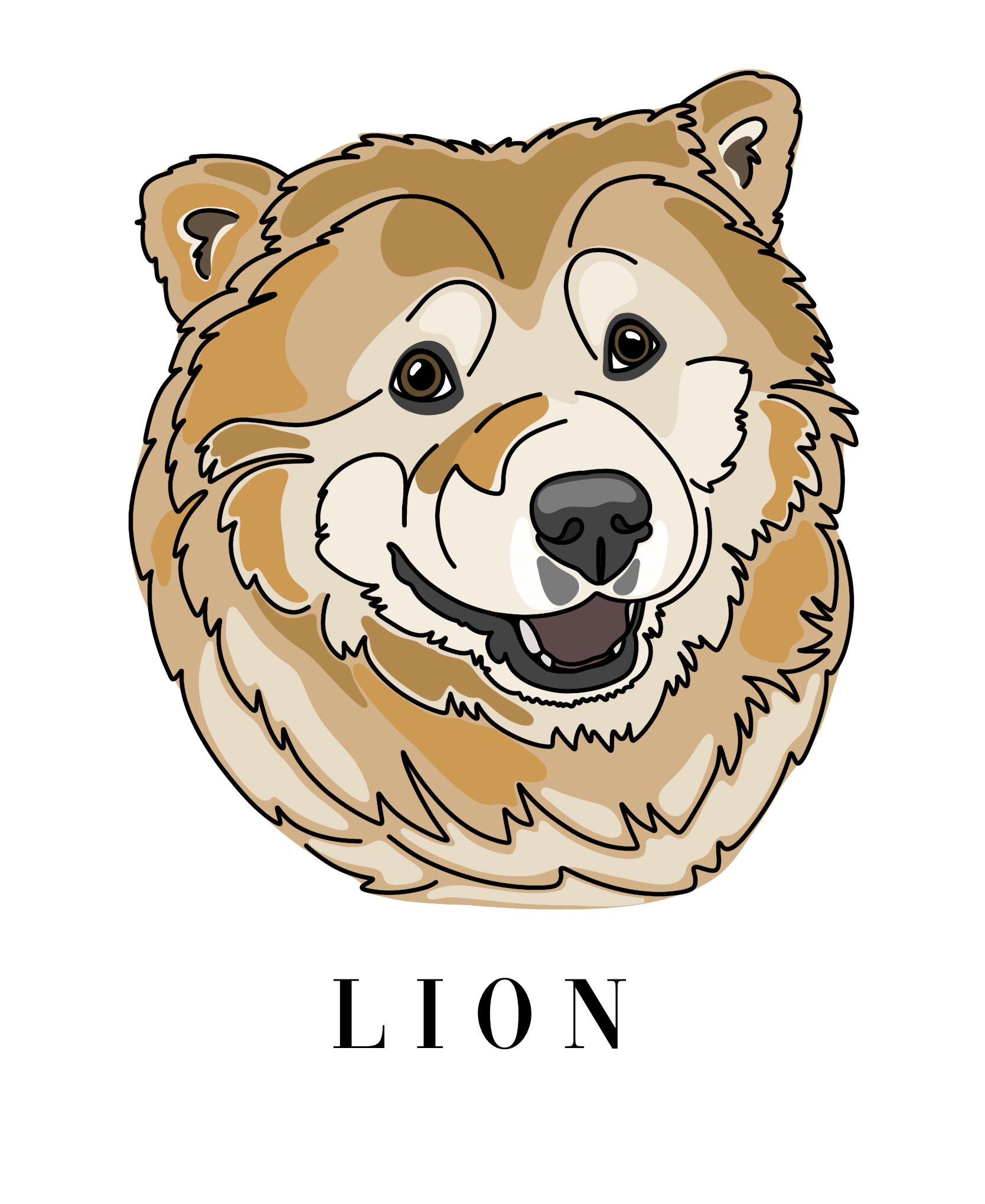 Custom Colored Pet Line Drawing - Etsy