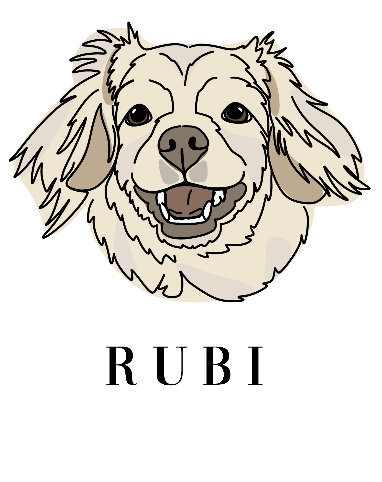 Custom Colored Pet Line Drawing - Etsy