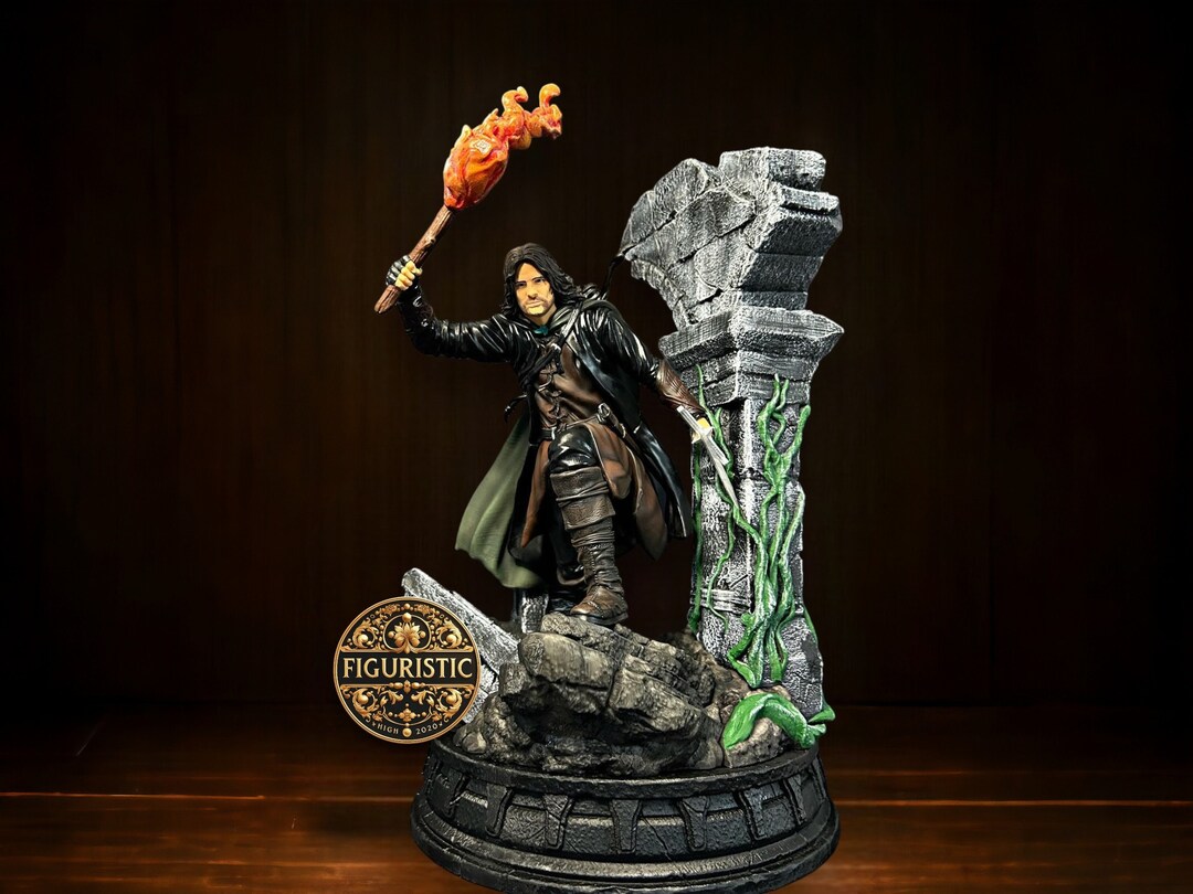 The Lord of the Rings Aragorn Figure, 47 Cm, Epic Battle Pose, High ...