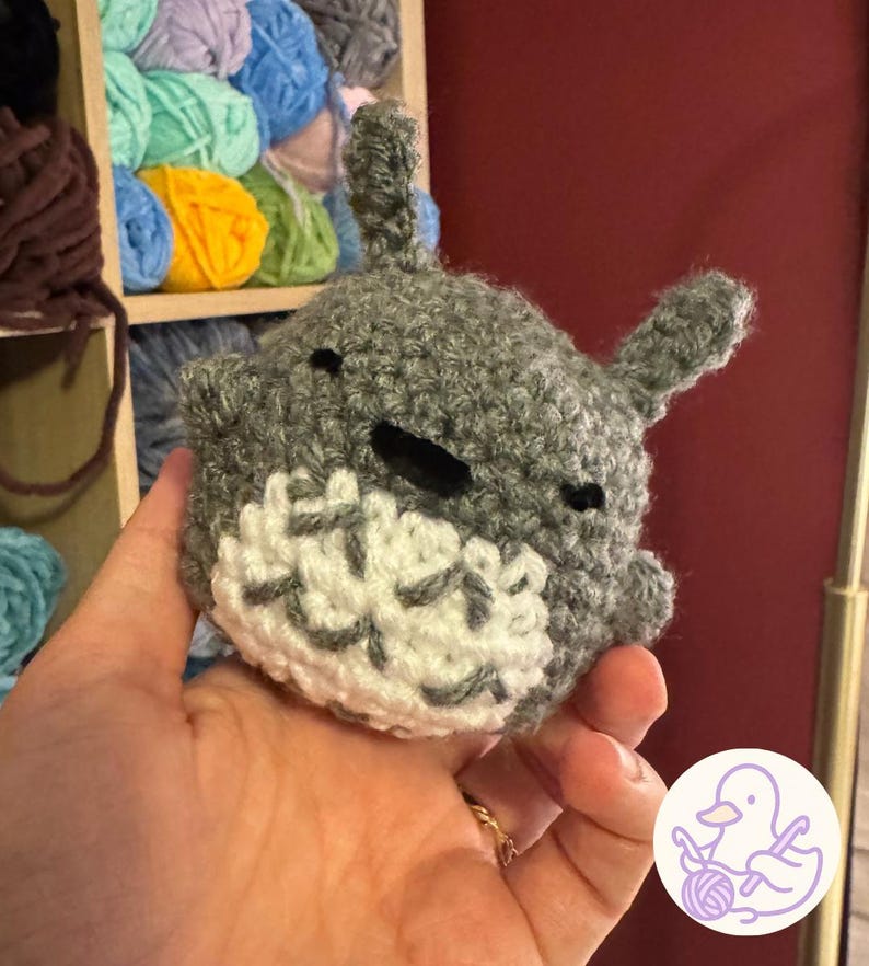 Crocheted Totoro Plush Toy | Ghibli Inspired Stuffed Animal, Stress ...
