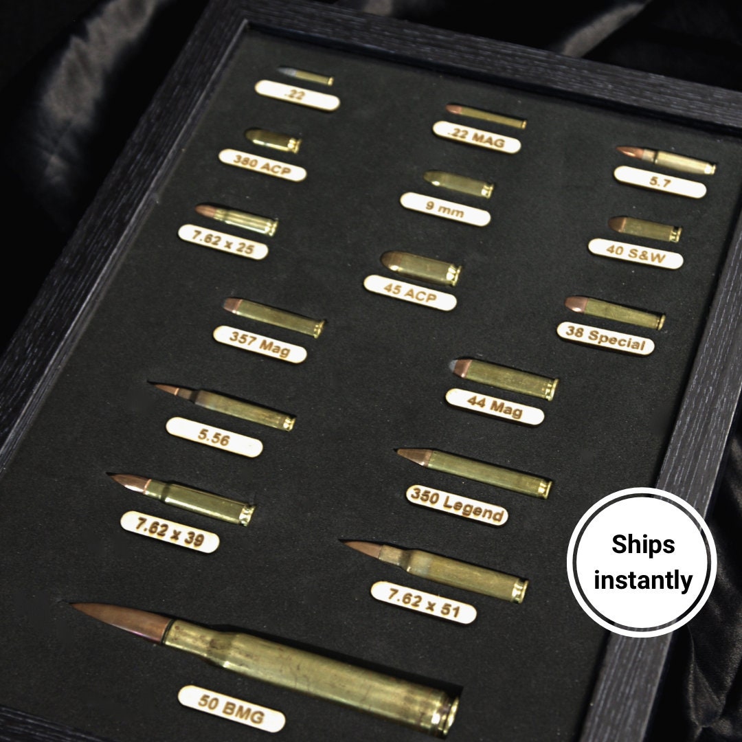 Unique Personalized Cartridge Ammo Cabin Decor Display Case, Wooden ...