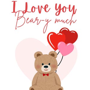 DIGITAL I Love You Bear-y Much - Etsy