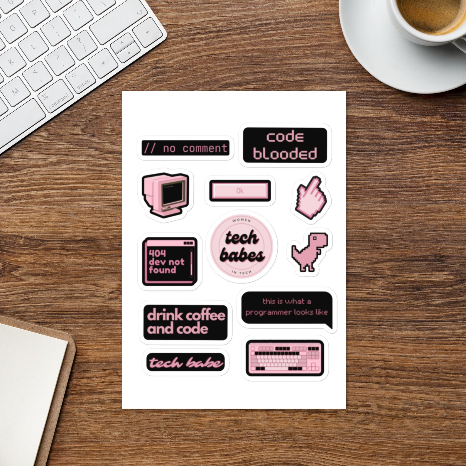Tech Babes Dark Mode Sticker Sheet - Etsy