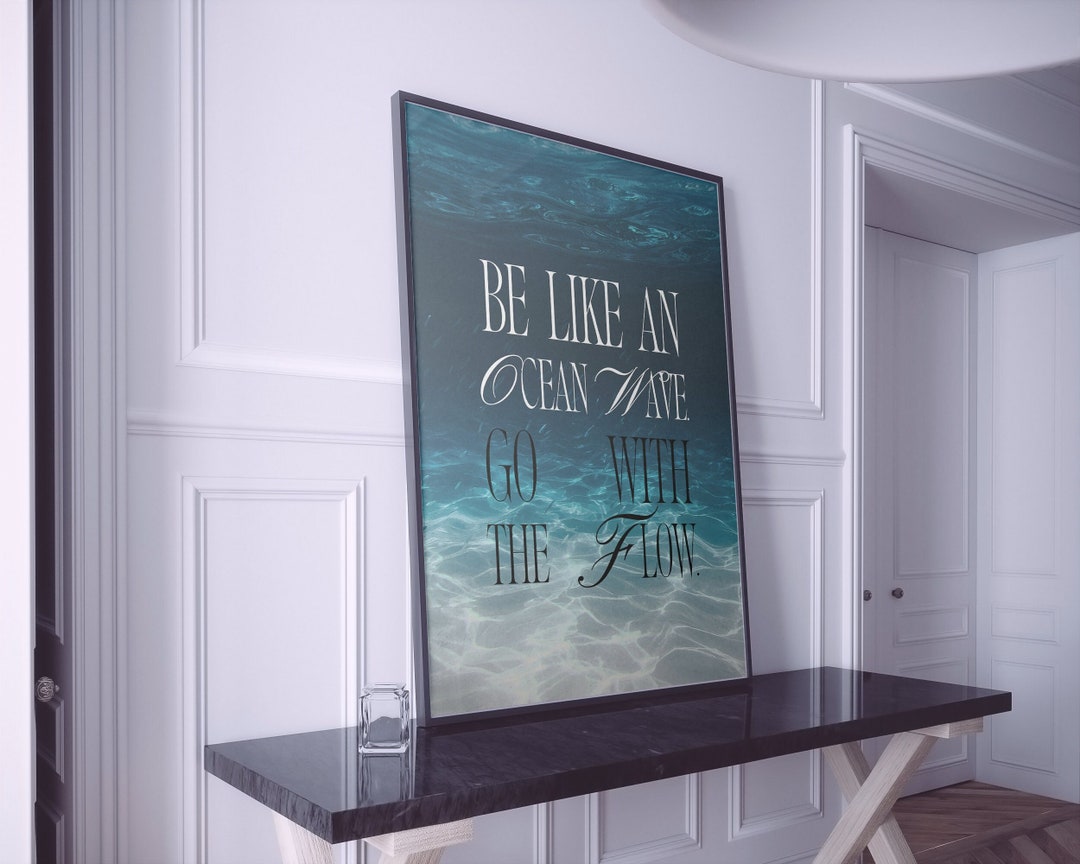 Ocean Wave Printable, Motivational, Zen, Poster, Digital, Trendy Wall ...