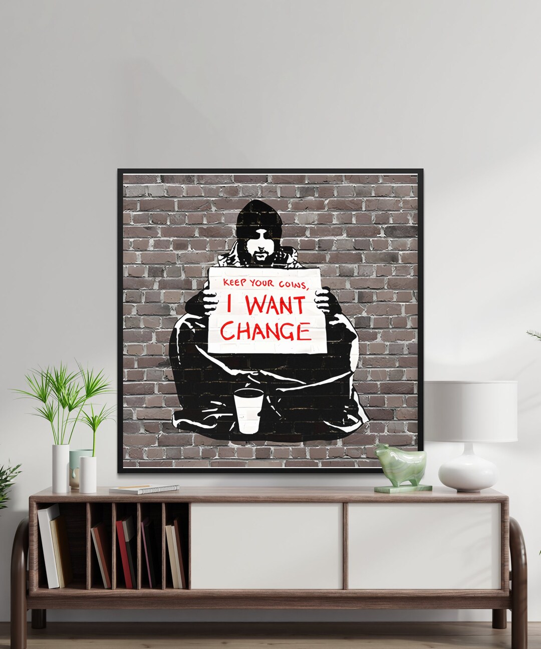 Original Banksy Street Art Graffiti, Political Artwork Wall Art, Urban ...