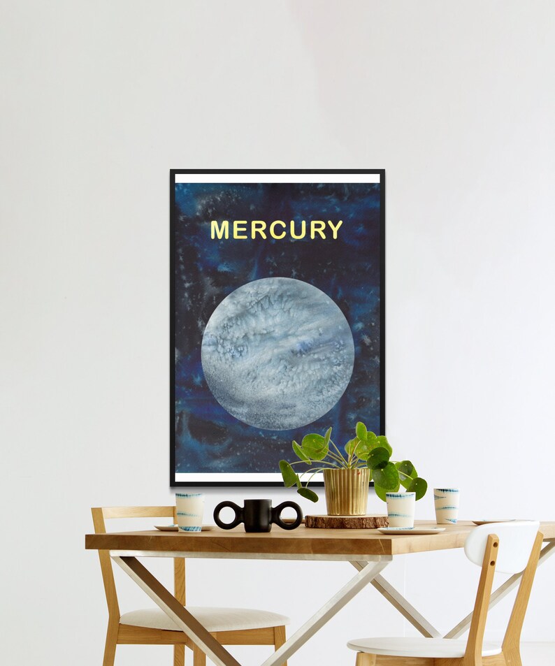 Mercury Planet Poster, Space Wall Art, Astronomical Print, Astronomy ...