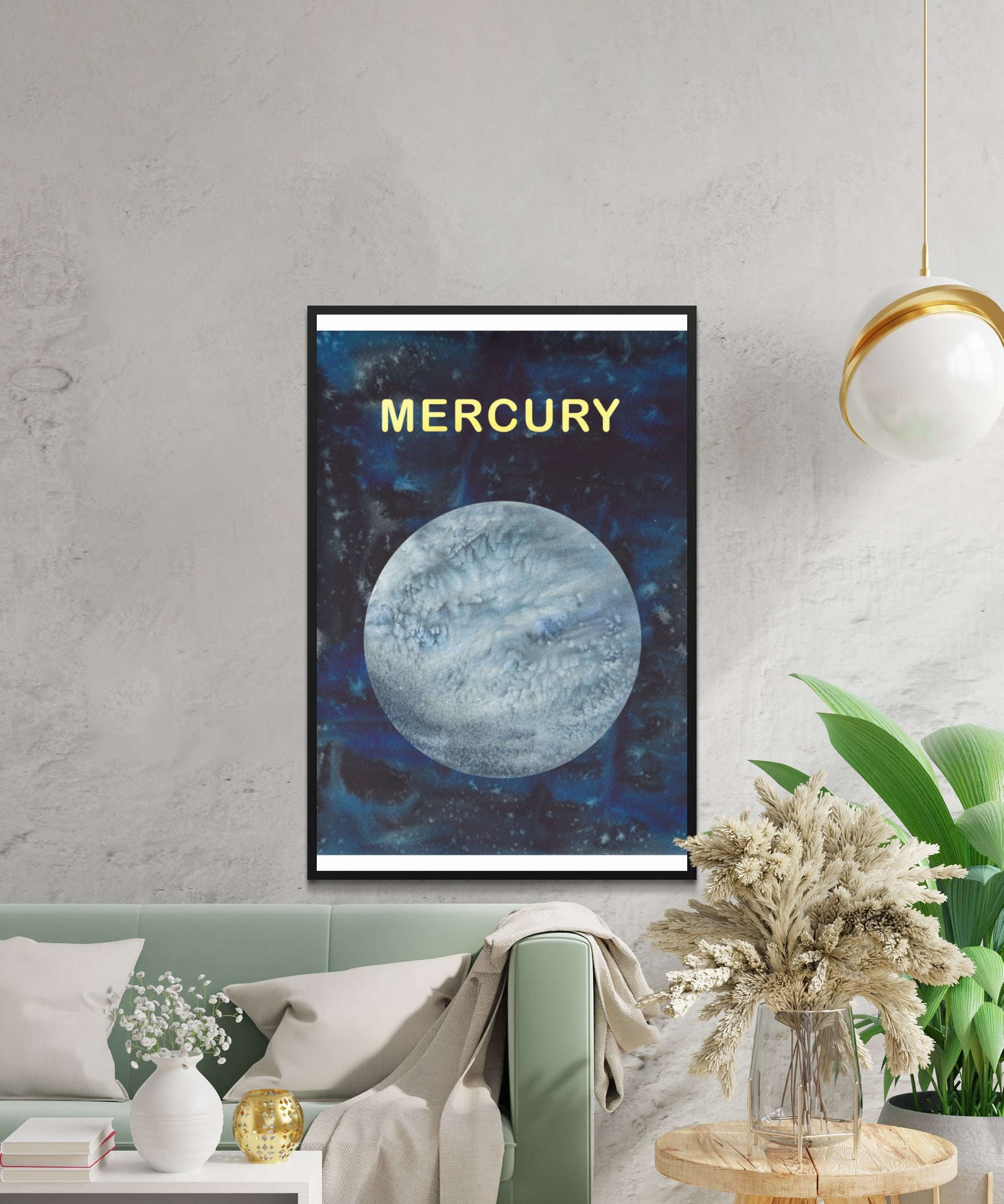 Mercury Planet Poster, Space Wall Art, Astronomical Print, Astronomy ...