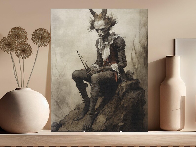 Gothic Halloween Horror Tarot Card Wall Art Medeval Renaissance Artwork ...