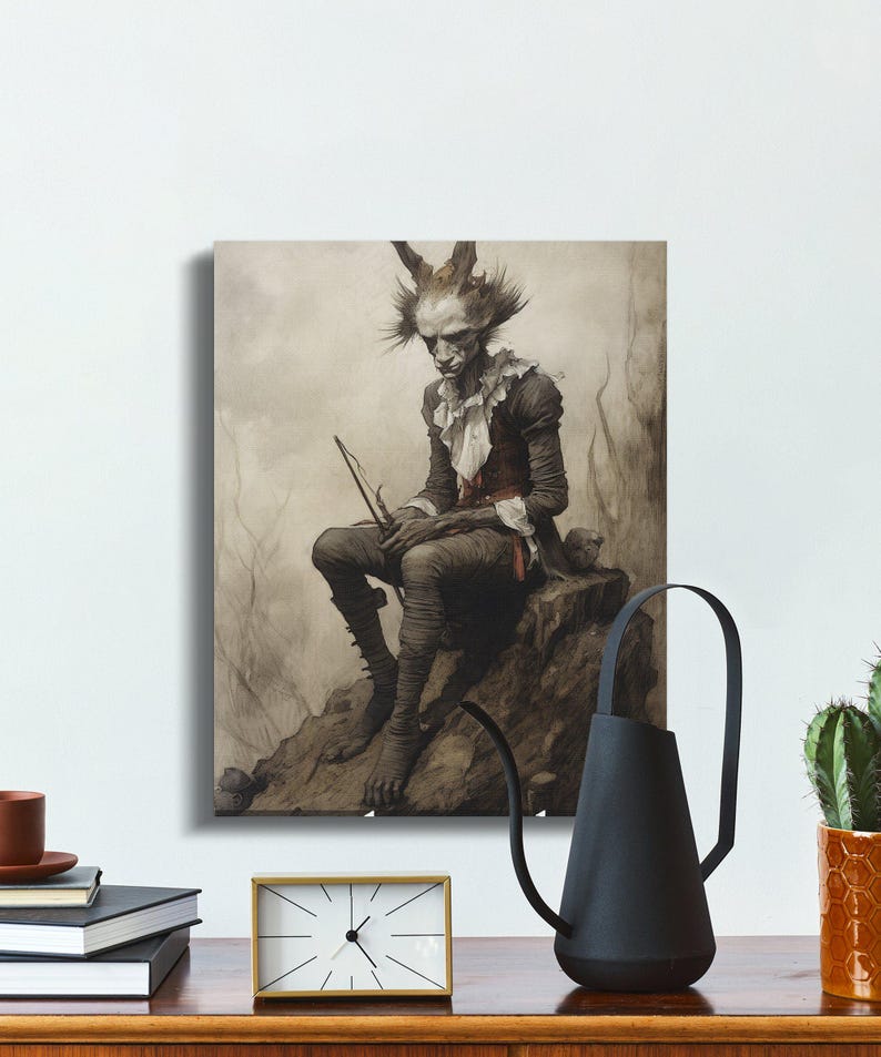 Gothic Halloween Horror Tarot Card Wall Art Medeval Renaissance Artwork ...