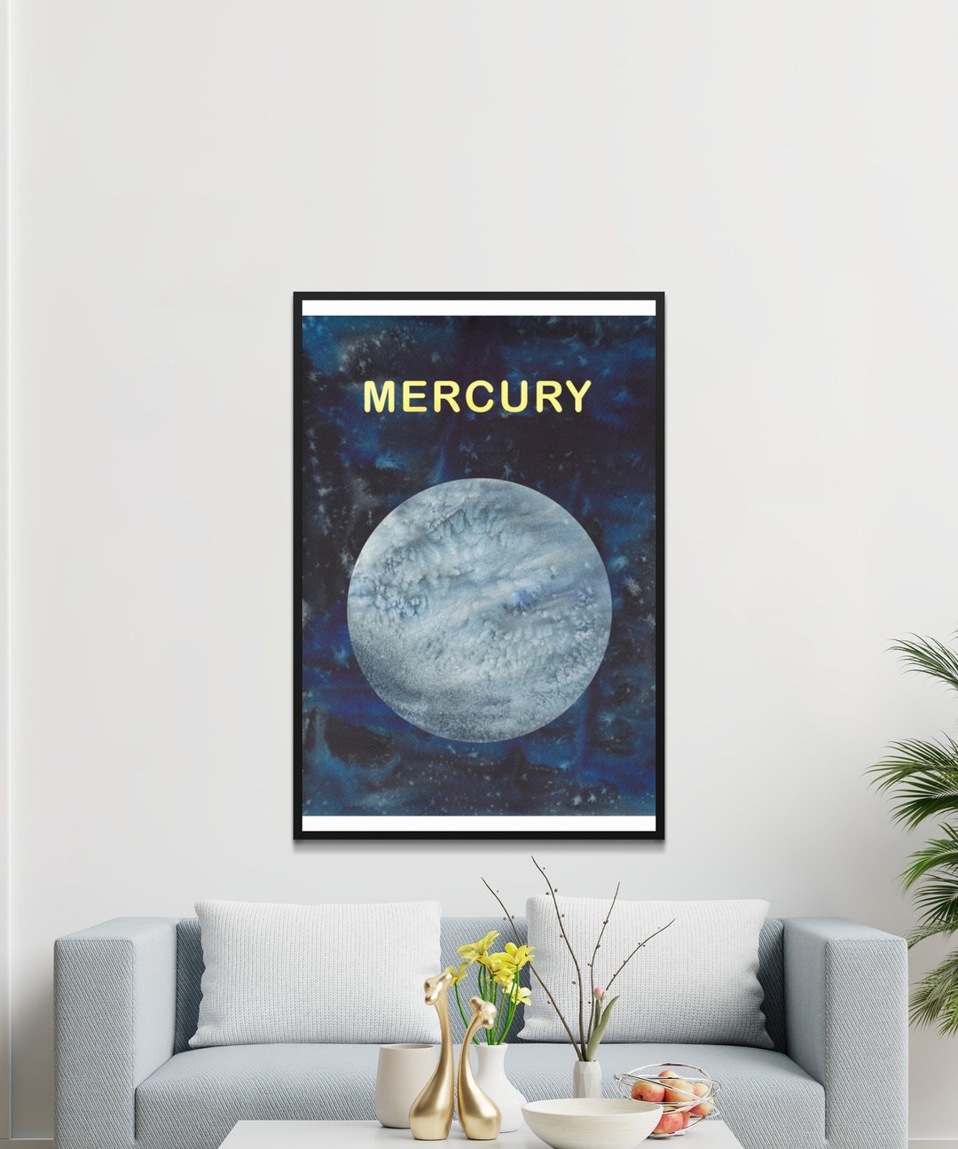 Mercury Planet Poster, Space Wall Art, Astronomical Print, Astronomy ...