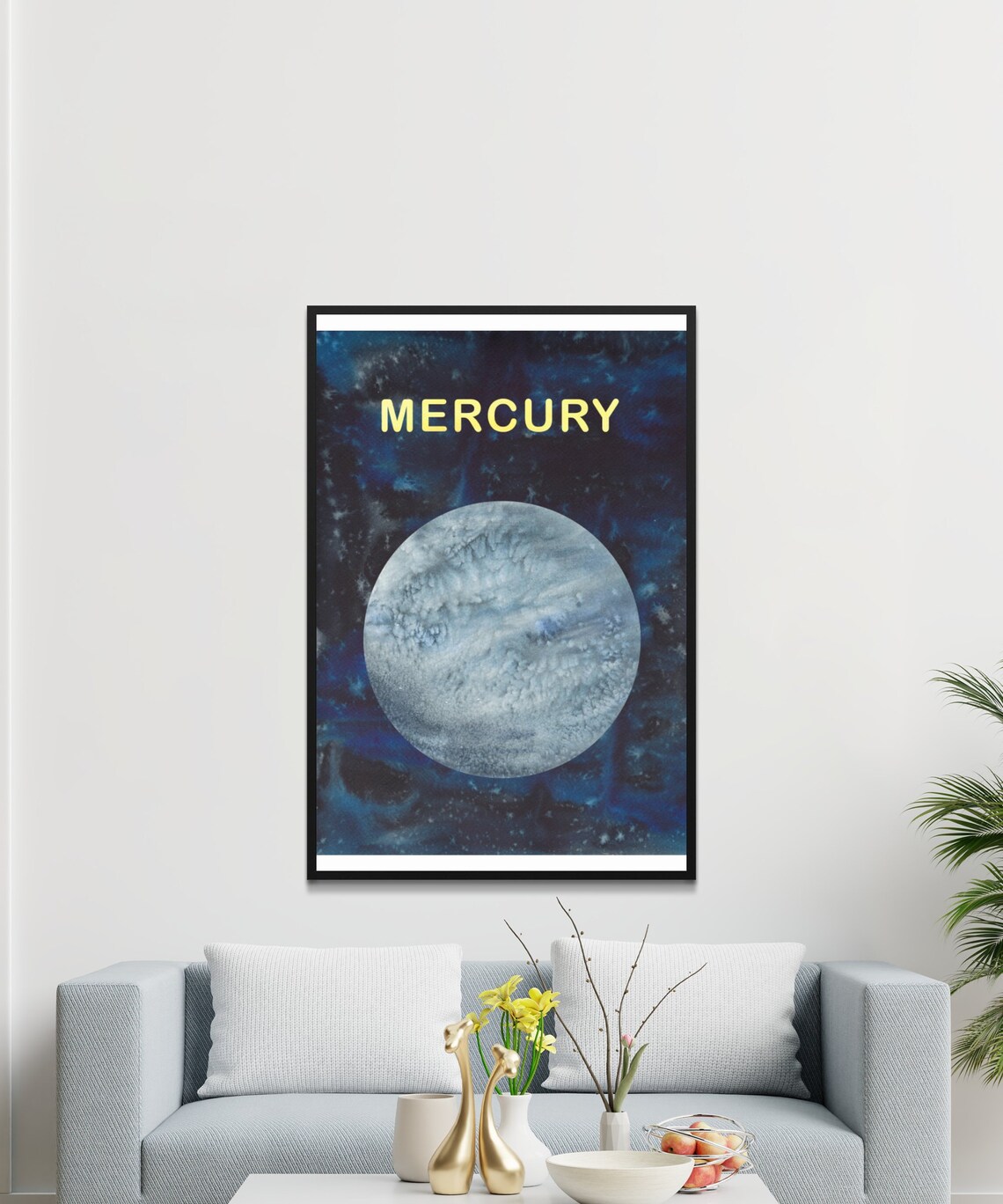 Mercury Planet Poster, Space Wall Art, Astronomical Print, Astronomy ...