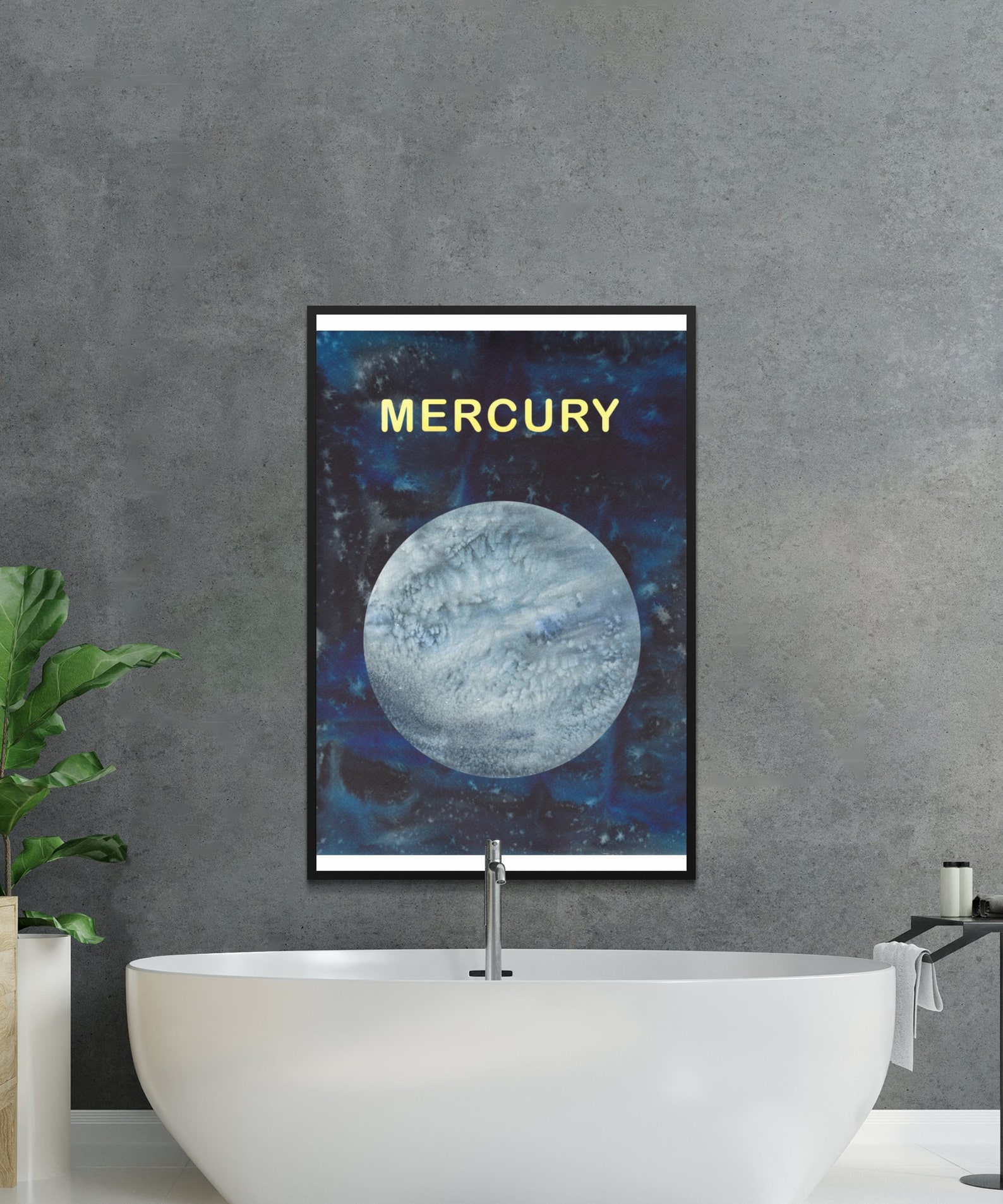Mercury Planet Poster, Space Wall Art, Astronomical Print, Astronomy ...