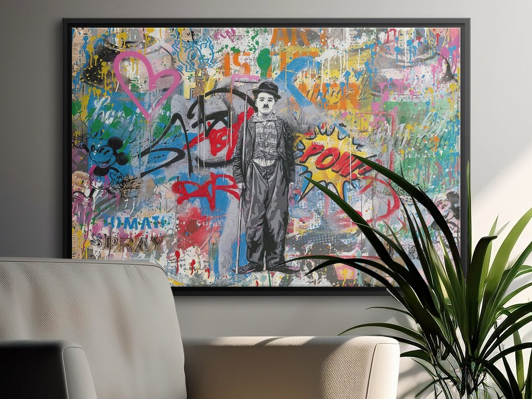 Urban Graffiti Art Print, Colorful Street Wall Decor, Digital Charlie ...