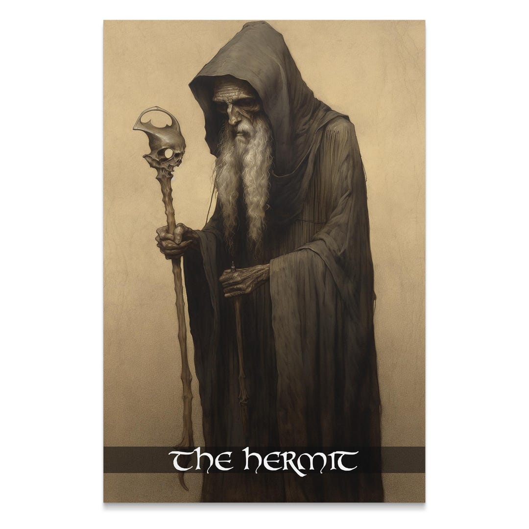 Gothic Halloween Horror Tarot Card Wall Art, Medieval Renaissance ...