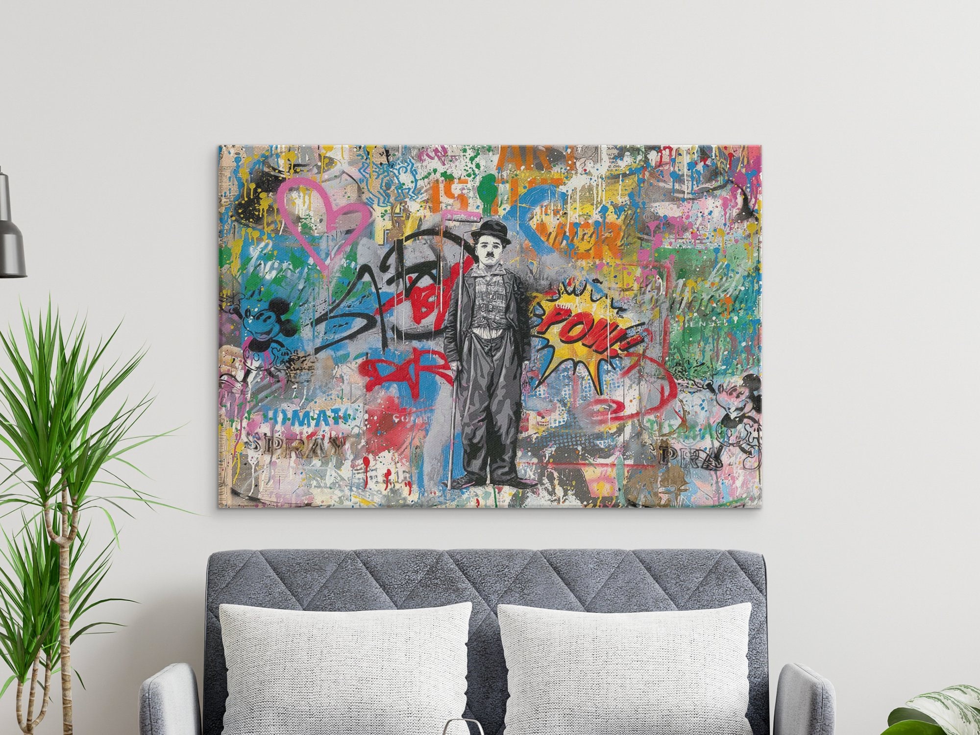 Urban Graffiti Art Print, Colorful Street Wall Decor, Digital Charlie ...