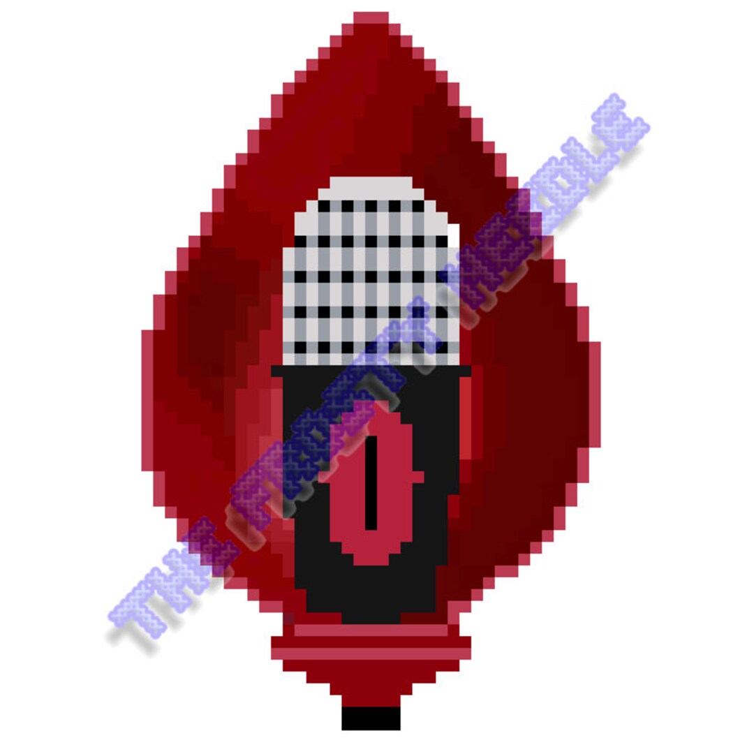 Cross Stitch Pattern Hazbin Hotel Alastor Cane Microphone Head - Etsy
