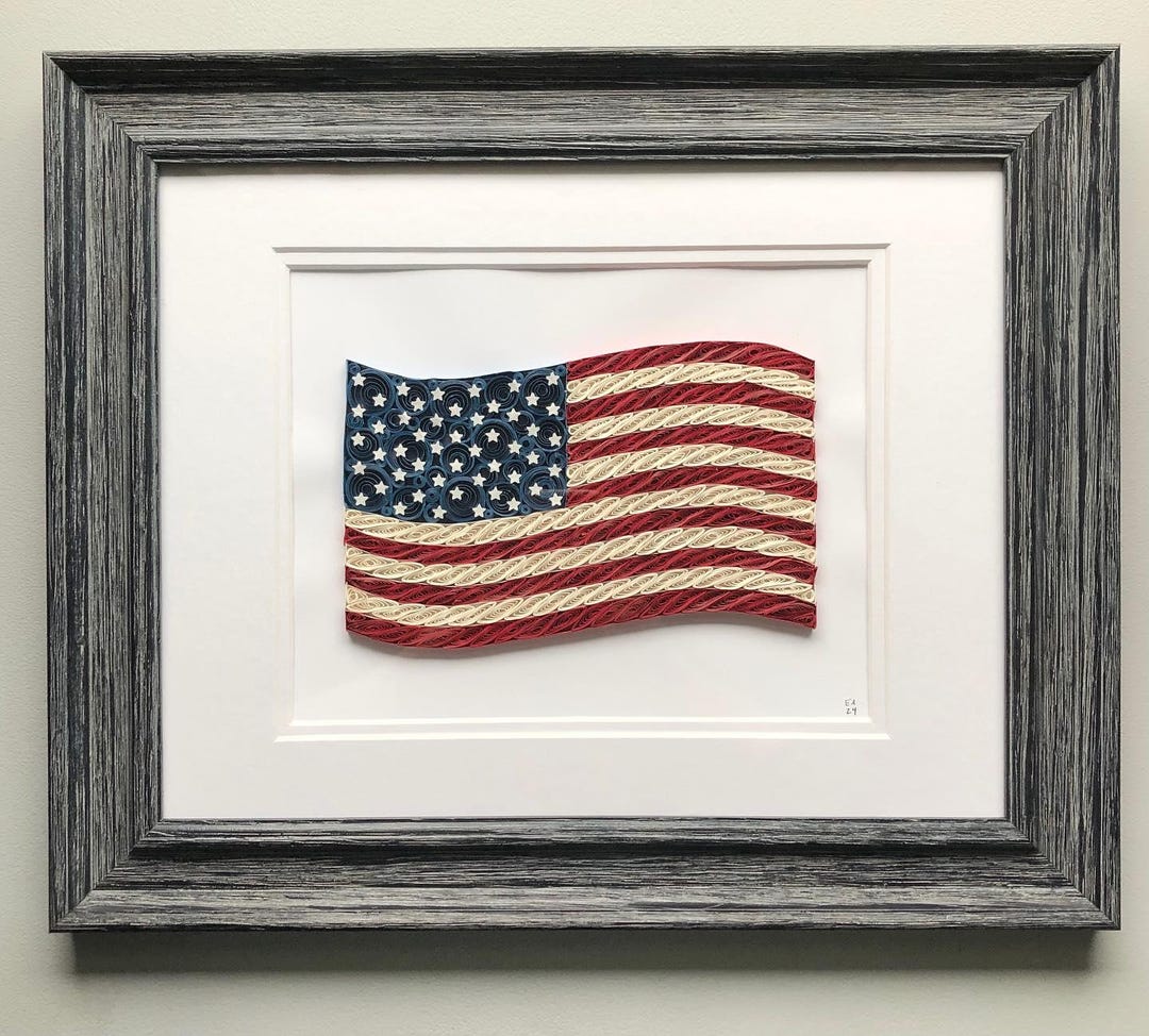 Paper Quilled American Flag - Etsy