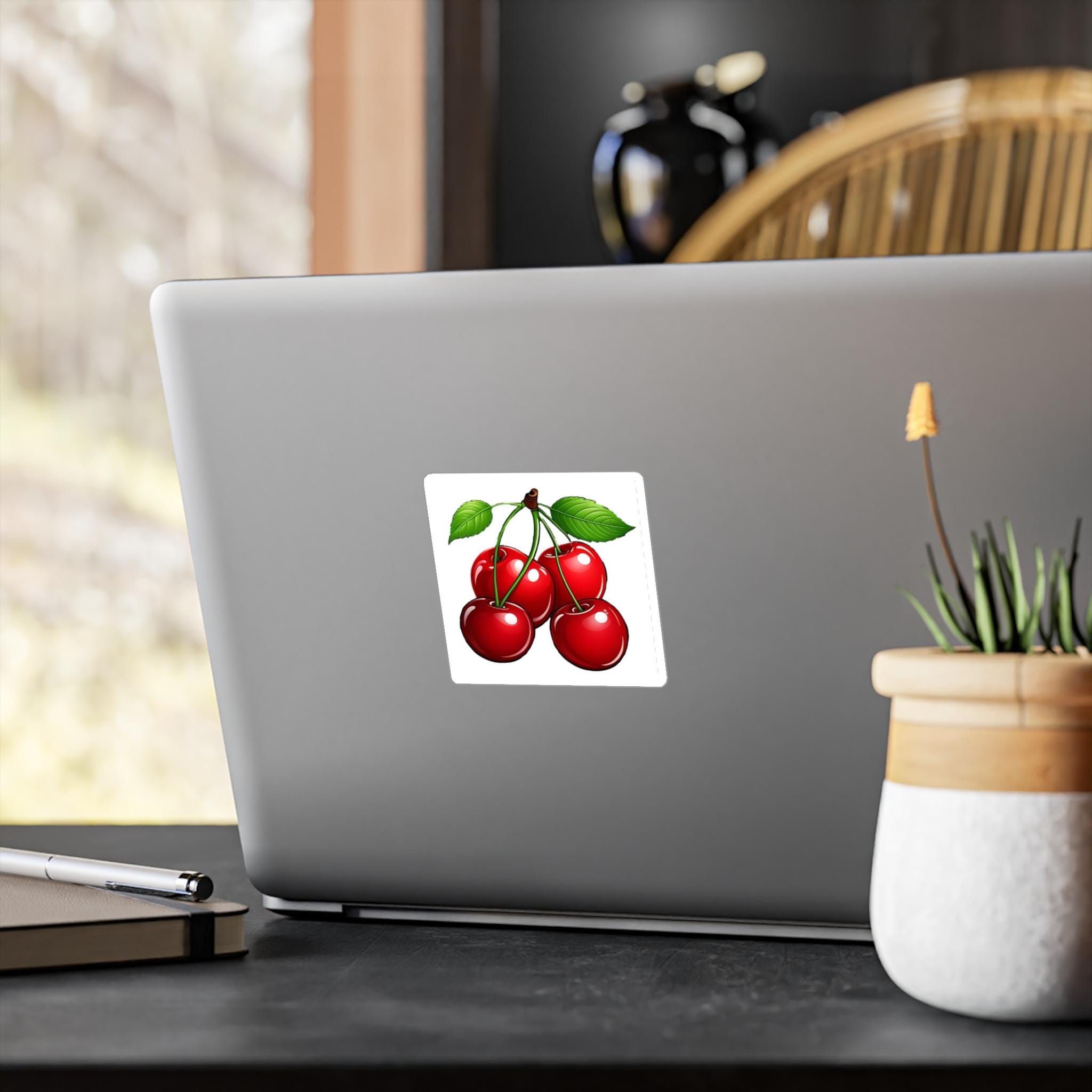 Cherries Decals, Sticker, Laptop Decal, Phone Decal, Window Decal, Cute ...