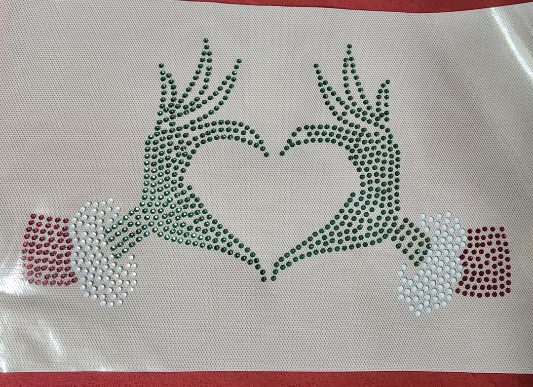 Grinch Hands Hotfix Rhinestone Transfer - Etsy