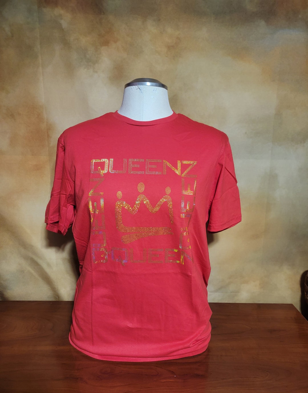 Red QUEEN Spangle Bling T-shirt - Etsy