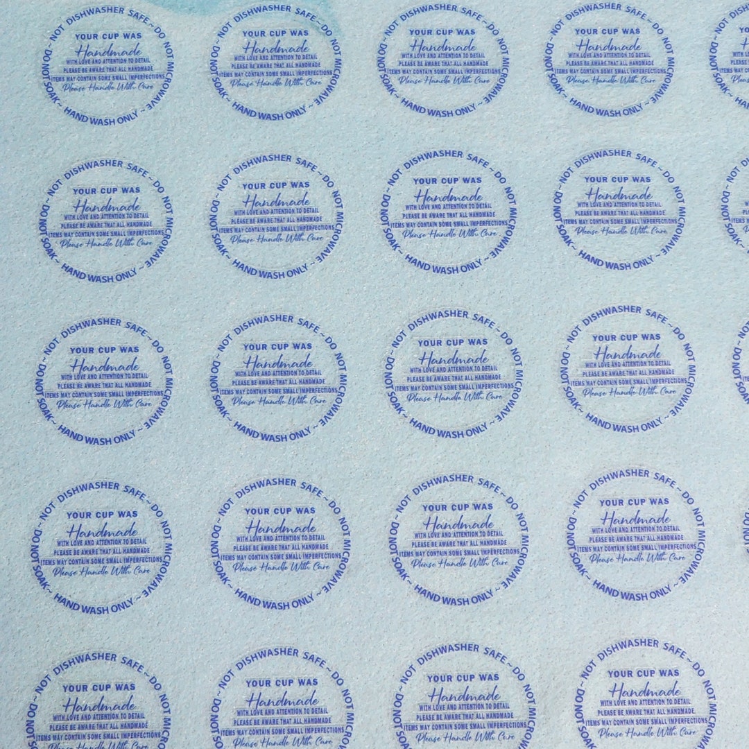 UVDTF Cup Care Label Blue - Etsy